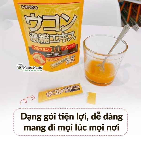 TPBVSK: Tinh bột nghệ Orihiro Turmeric 30g (1.5gx20 gói) Tăng cường chức năng gan